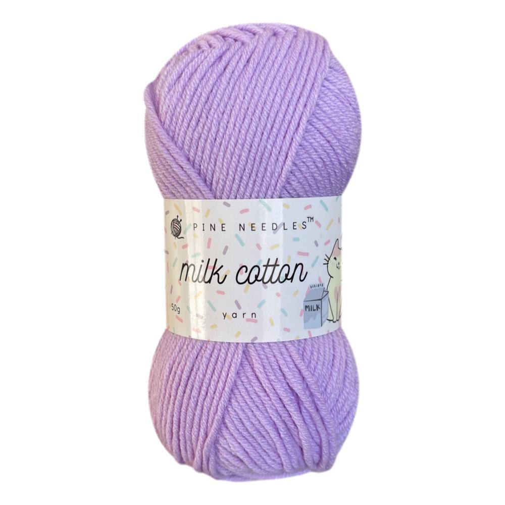 DK Milk Cotton Yarn (1x 50g ball) - Light Purple – Pine Needles